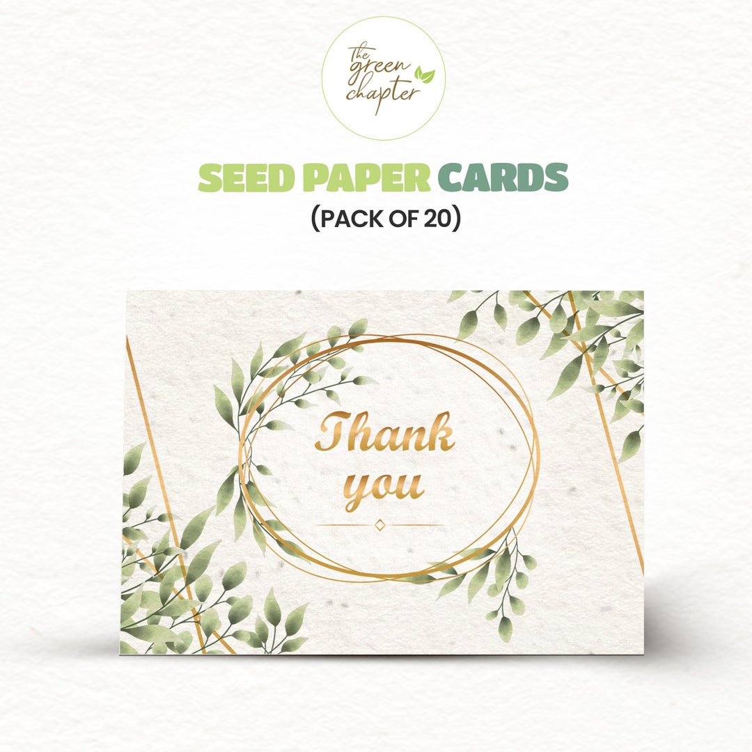 Plantable Seed Greeting Card Seed Paper Thank You Cards Seed Paper ...