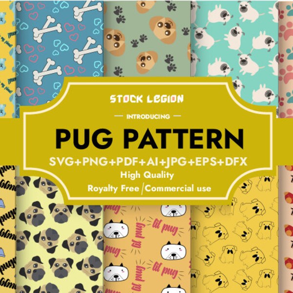 Pug Wallpaper - Etsy