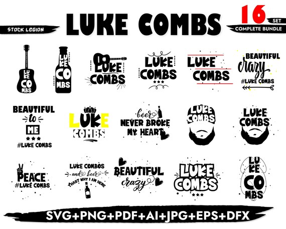 16 LUKE COMBS SVG / Svg bundle / Country music svg / Luke | Etsy
