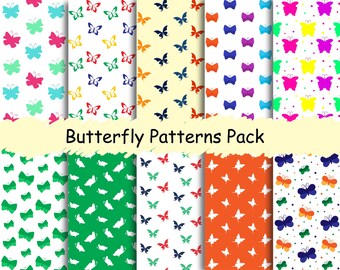 Pastel Butterfly Digital Paper Pack - Etsy