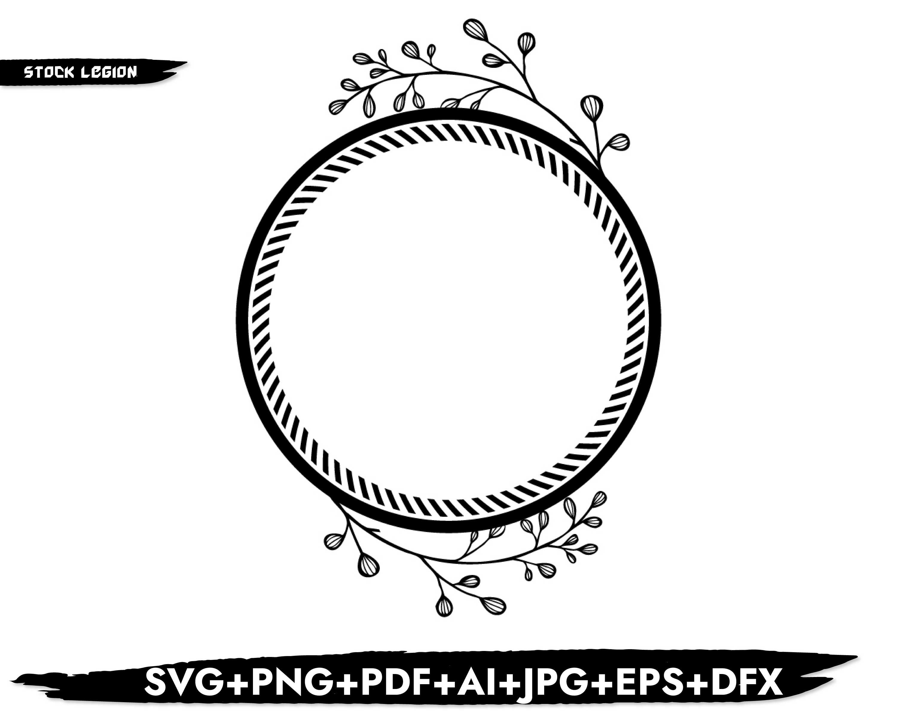 MONOGRAMS Svg / Circle Frame Svg / Letter Monogram Svg / Monogram Frame ...