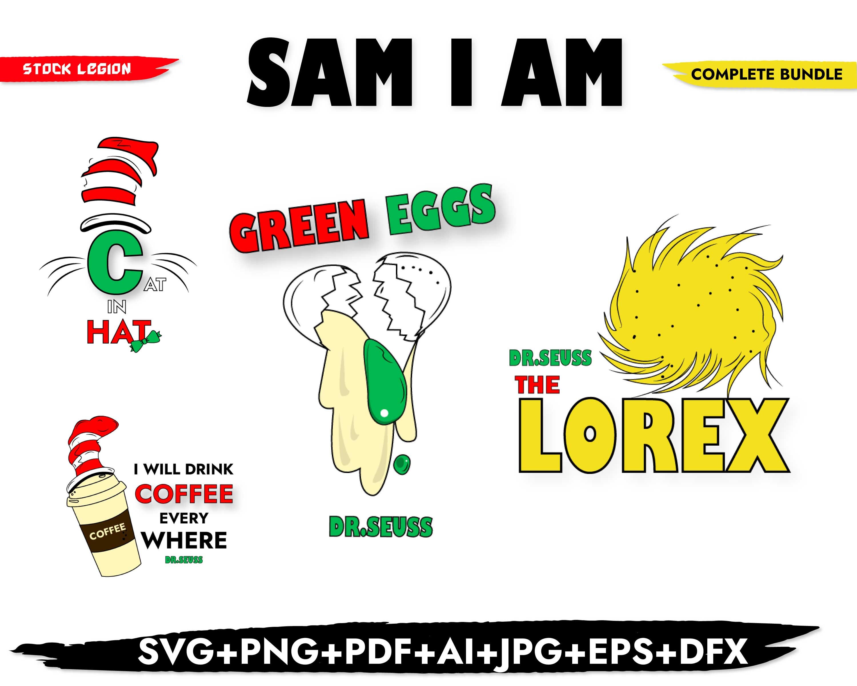 10 SAM I AM / Svg bundle / Dr seuss svg files / Teacher svg / | Etsy
