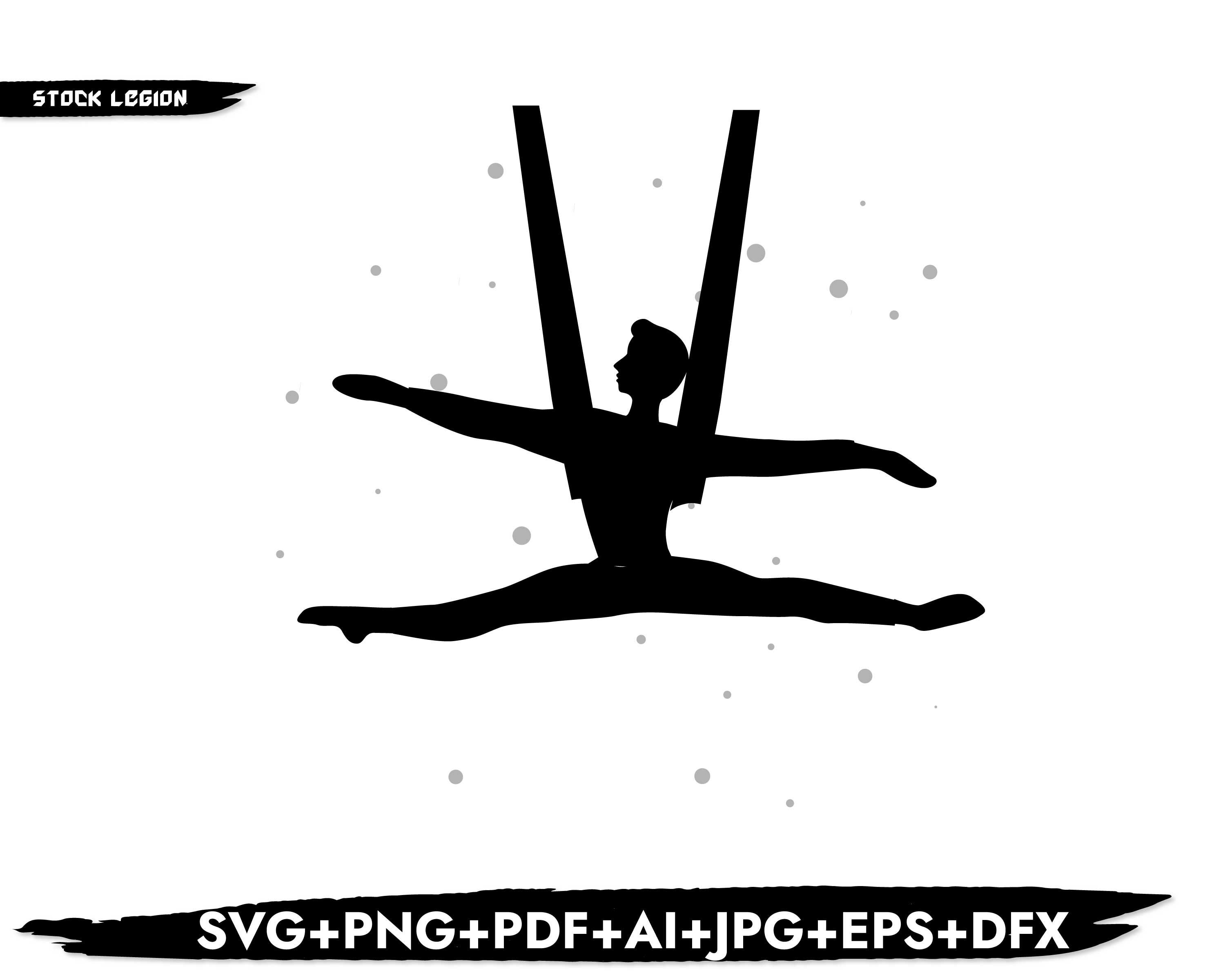 GYMNASTIC POSE SVG , Gymnast Svg, Gym Svg, Gymnastic, Gymnastic Poses ...