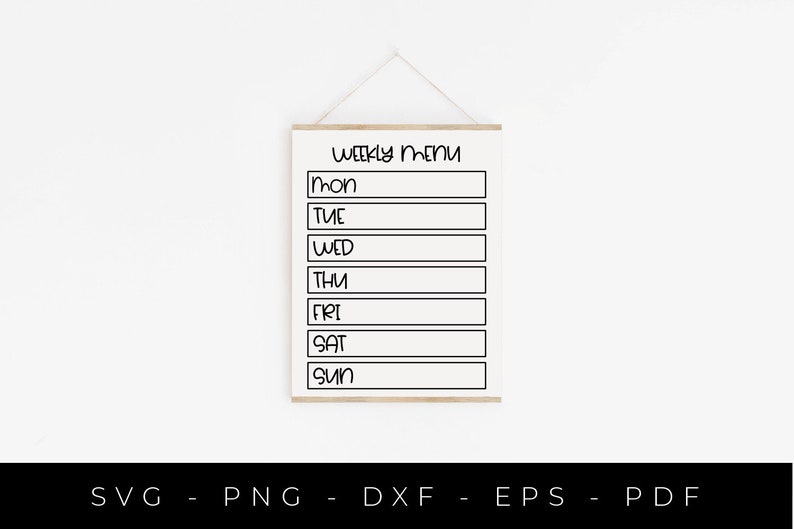 Meal Planner SVG, Weekly Menu PDF, Weekly Meal Planner Svg Files for ...