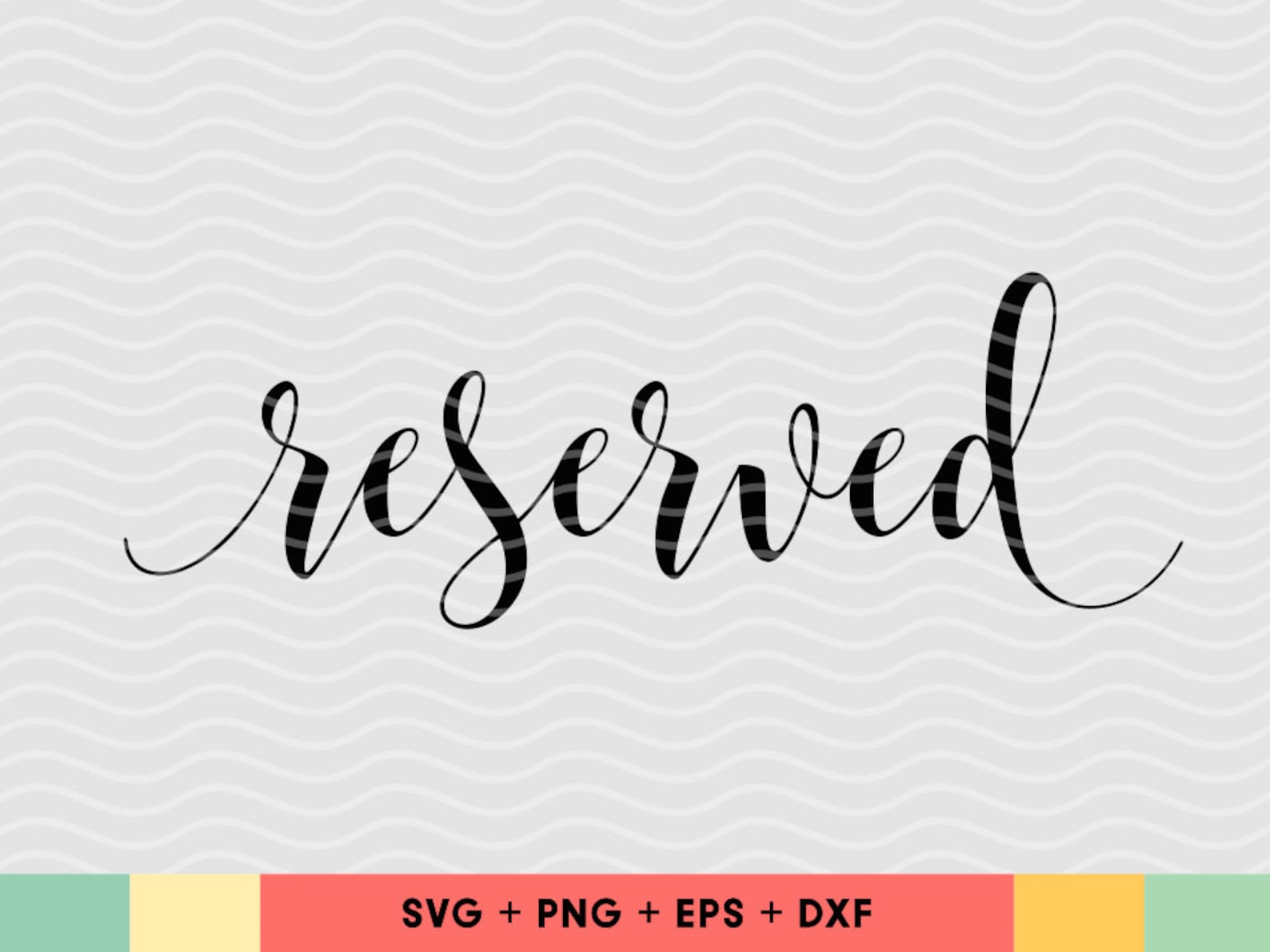 Reserved SVG Cutting File Wedding Sign SVG Cut Files - Etsy