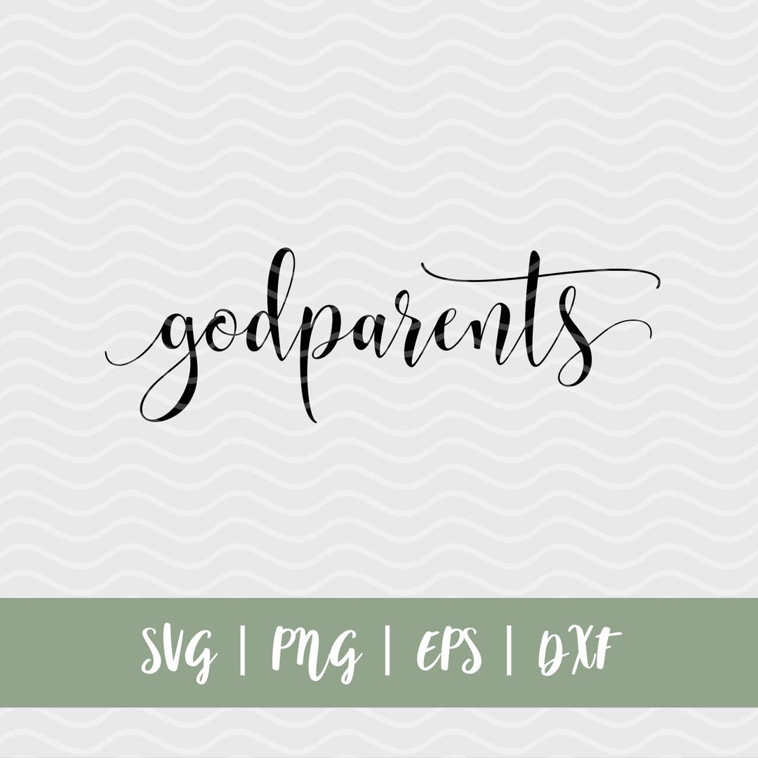 Godparents SVG Christening Baptism Baby Shower Cutting Files for Cricut ...