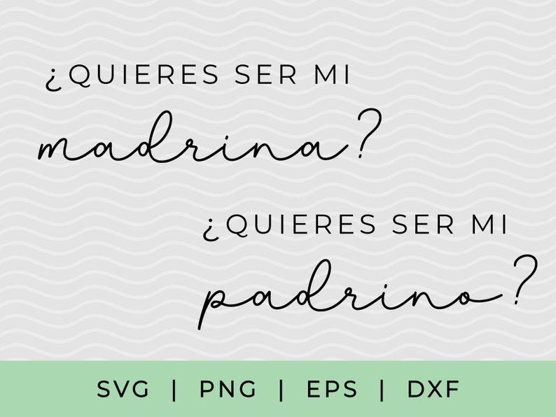 Quieres Ser Mi Madrina SVG Padrino Proposal Svg Godmother - Etsy
