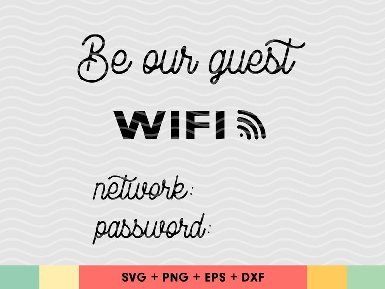 Wifi SVG Wifi Password Sign Svg Files Wifi Sign Svg Cut | Etsy