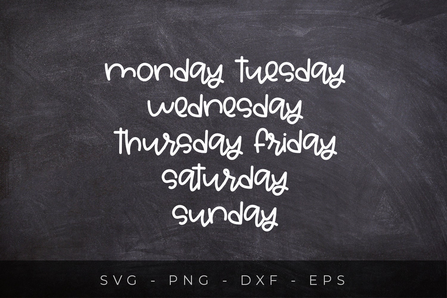 Days of the Week SVG Week Svg Cut Files Calendar Svg Days - Etsy