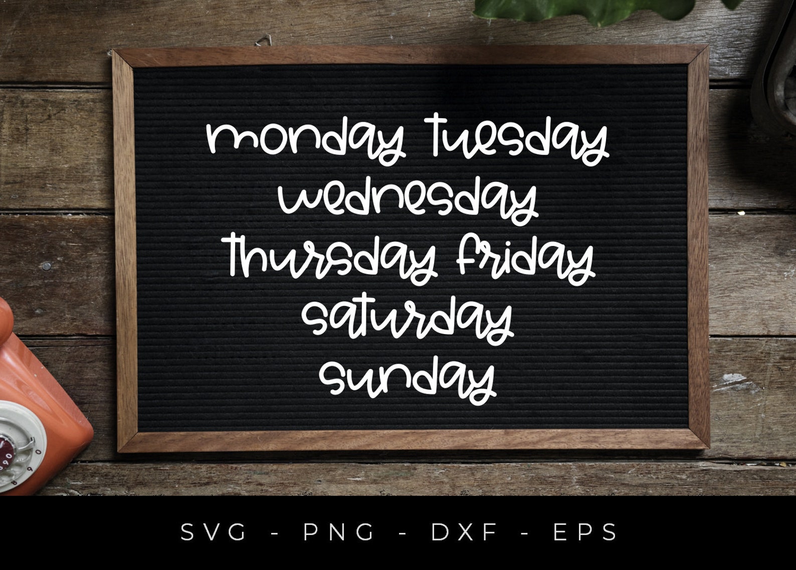 Days of the week SVG Week svg cut files Calendar svg Days | Etsy