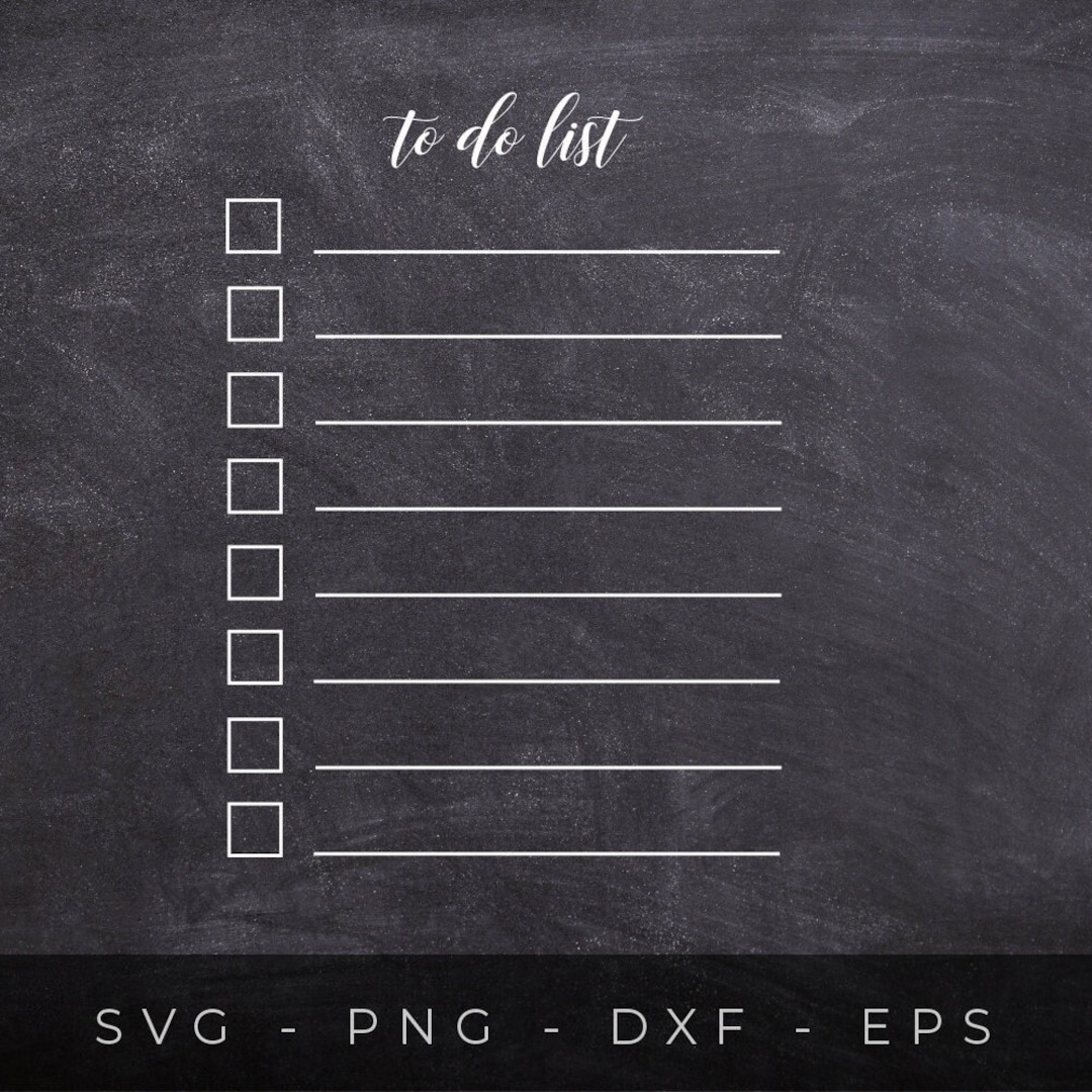 To Do List SVG, to Do List Cut Files, Planner Inserts Svg Cut Files - Etsy