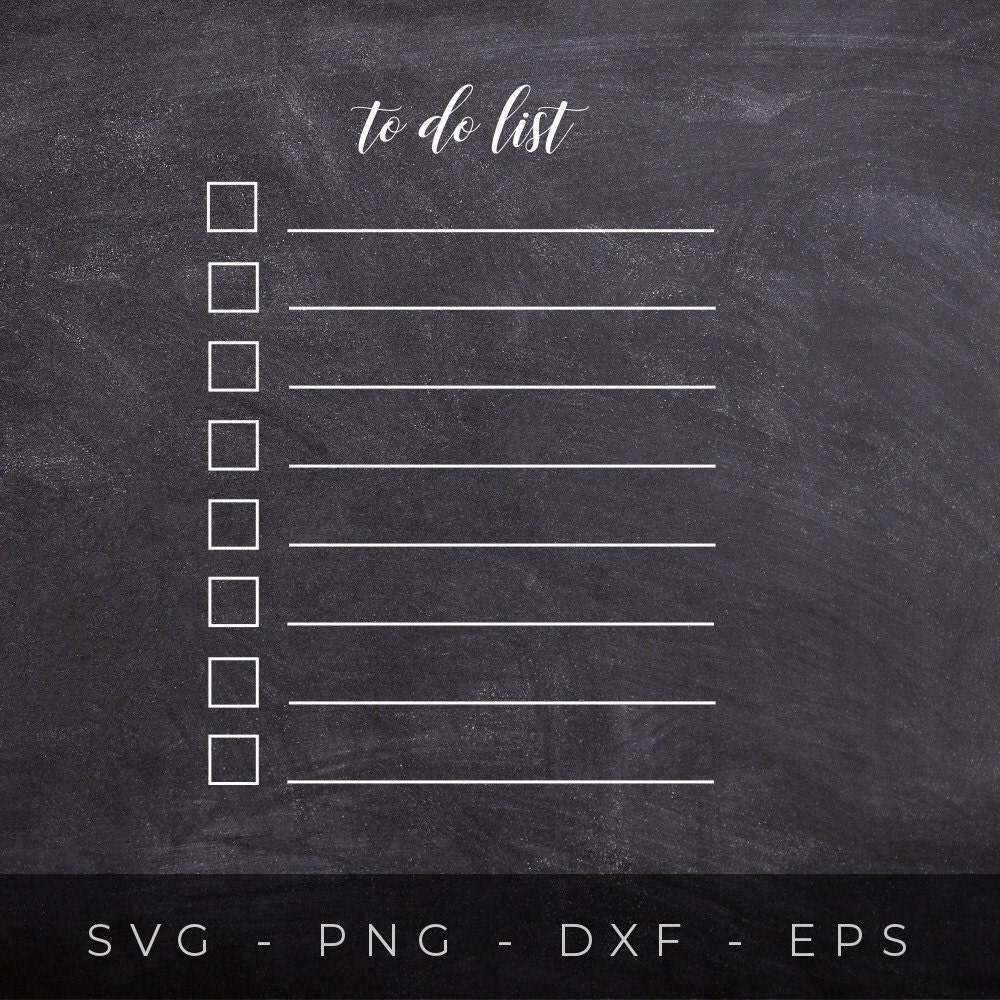 To Do List SVG, to Do List Cut Files, Planner Inserts Svg Cut Files - Etsy