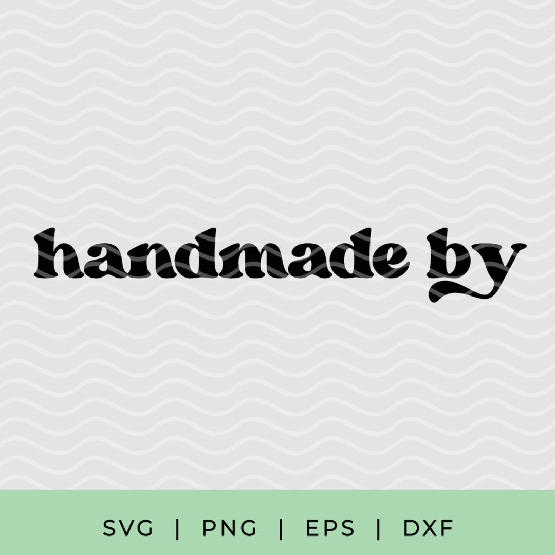 Handmade by SVG Retro Cutting Files for Homemade Small Business - Etsy