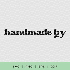 Handmade by SVG Retro Cutting Files for Homemade Small Business - Etsy