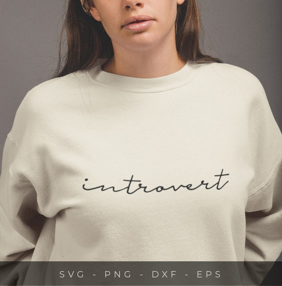 Introvert SVG Introverted Svg for Shirts Minimalist Cut | Etsy