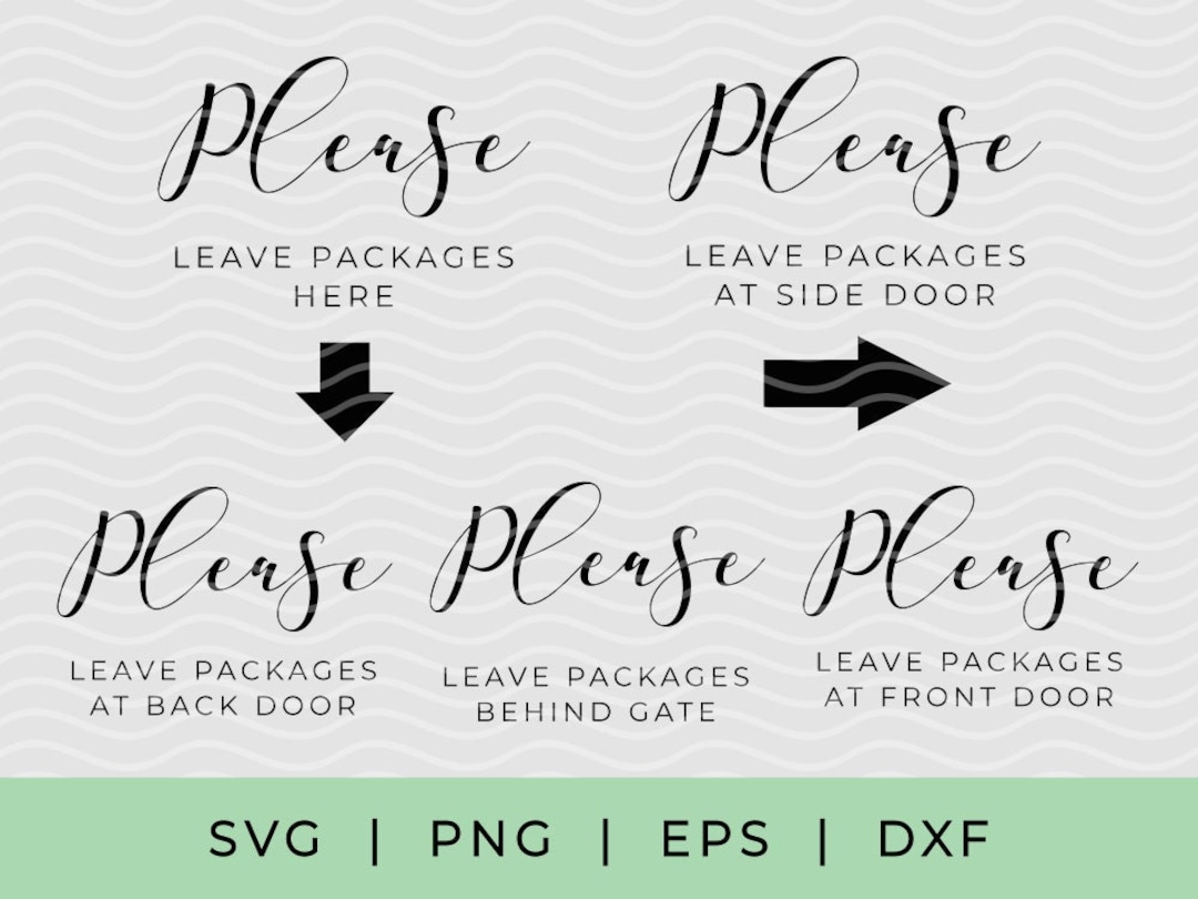 Package Delivery Signs SVG Bundle Drop off Sign Svg Files for - Etsy