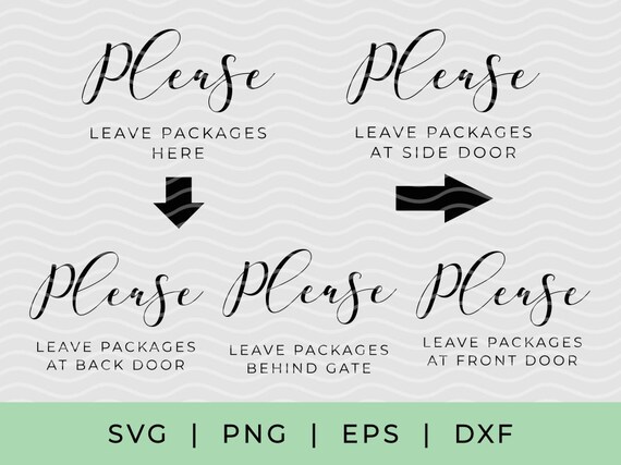 Package Delivery Signs SVG Bundle Drop off Sign Svg Files for - Etsy UK