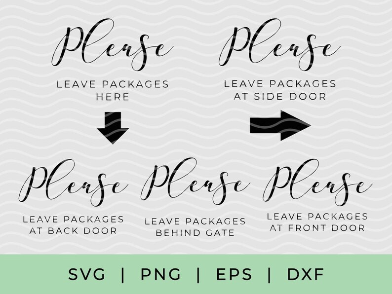 Package Delivery Signs SVG Bundle Drop off Sign Svg Files for - Etsy