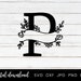 P Monogram Split Alphabet Letter, Split Monogram Cut File, Split ...