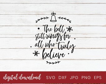 Believe Bell Svg - Etsy