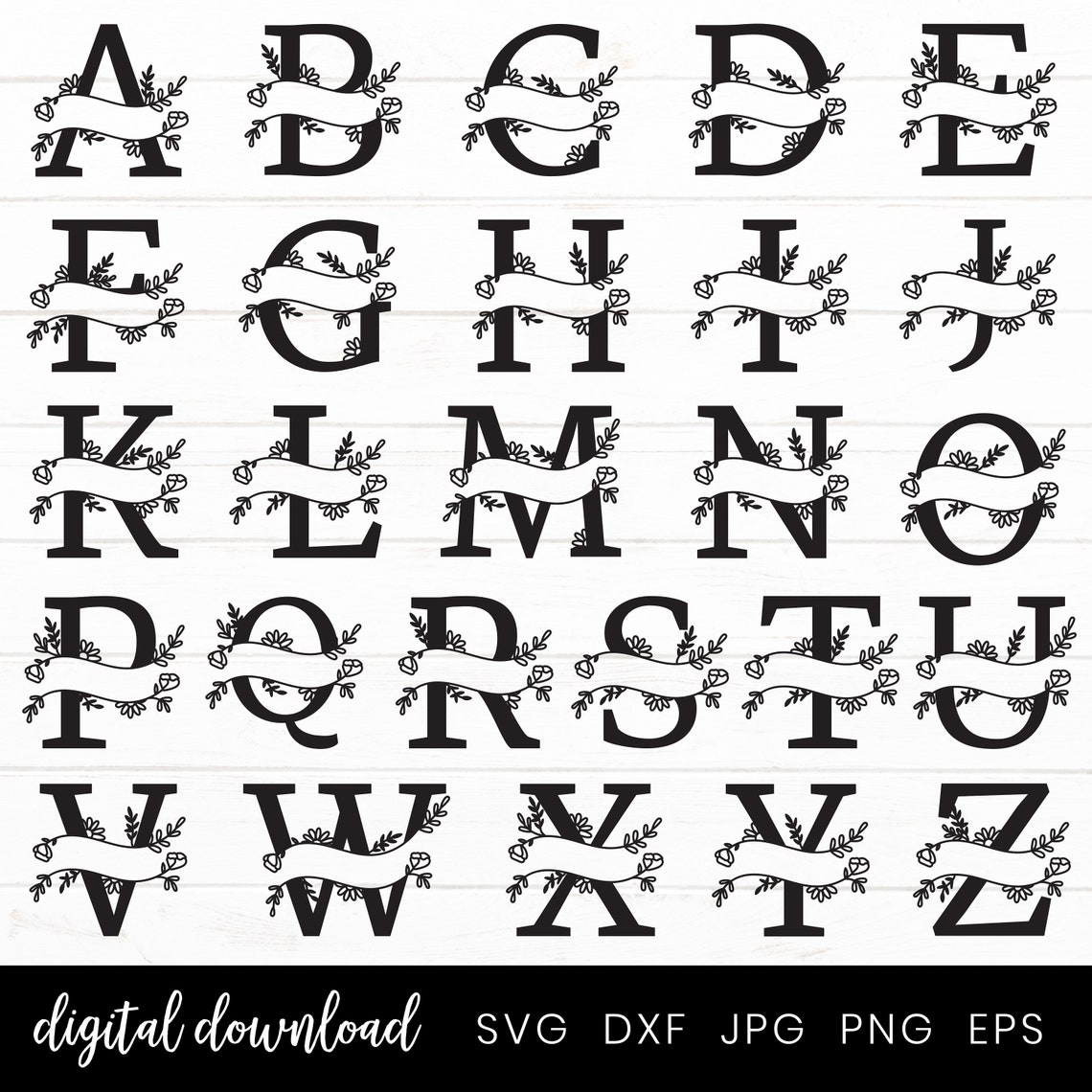 Split Monogram Bundle Alphabet Letter Split Monogram Cut - Etsy Canada