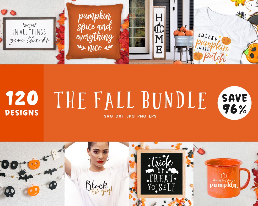 Fall Craft Svg Bundle, 120 Autumn Mega SVG Bundle Cut Files, Instant ...