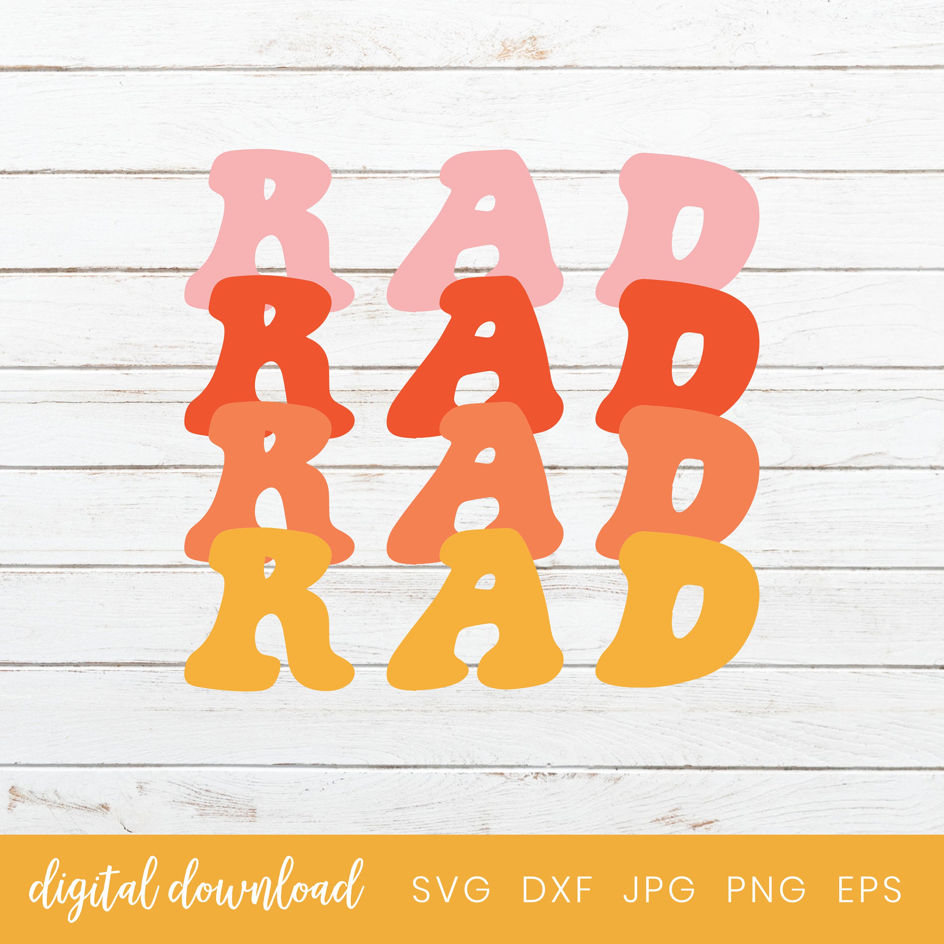 RAD Svg Cut File Vsco Girl Shirt Teen Graphic Tee Trendy | Etsy