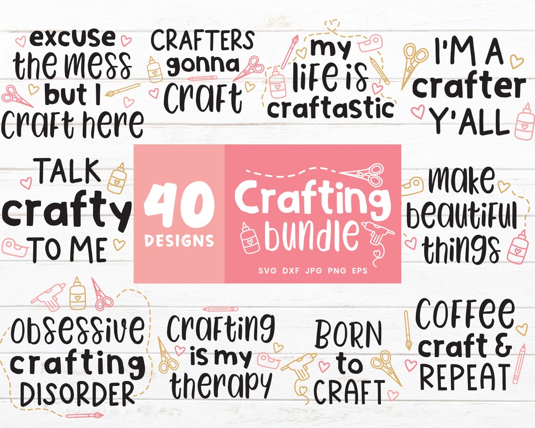 Craft Svg Bundle, Crafting Svg Files for Cricut, Craft Room Svg, Funny ...