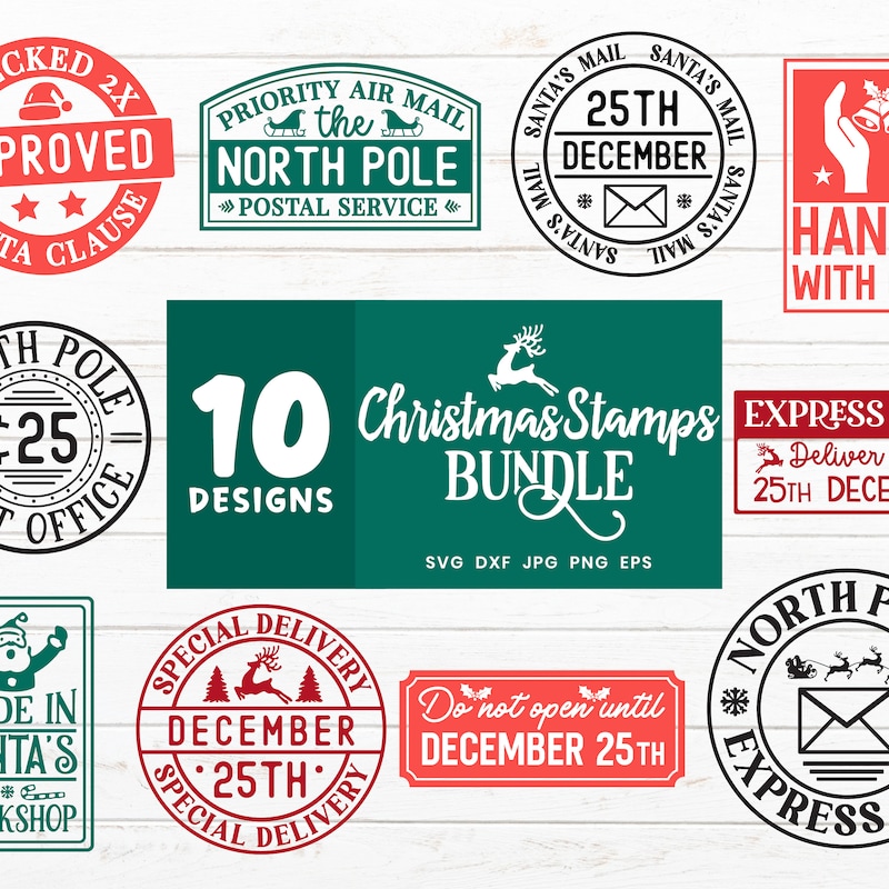 Santa Claus Stamps - Etsy UK