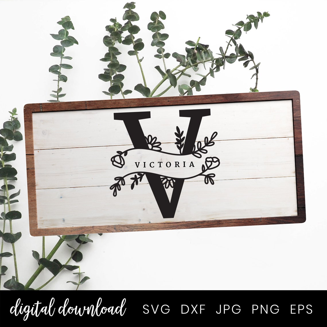 V Monogram Split Alphabet Letter Split Monogram Cut File - Etsy