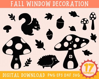 Fall Window Cling Svg - Etsy