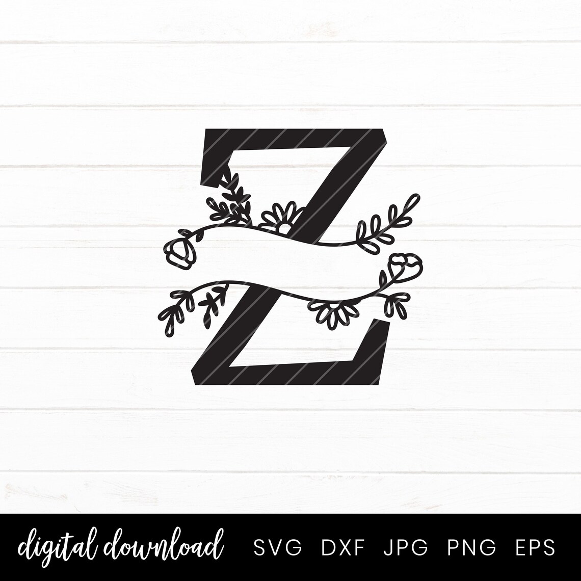 Z Monogram Split Alphabet Letter Split Monogram Cut File | Etsy