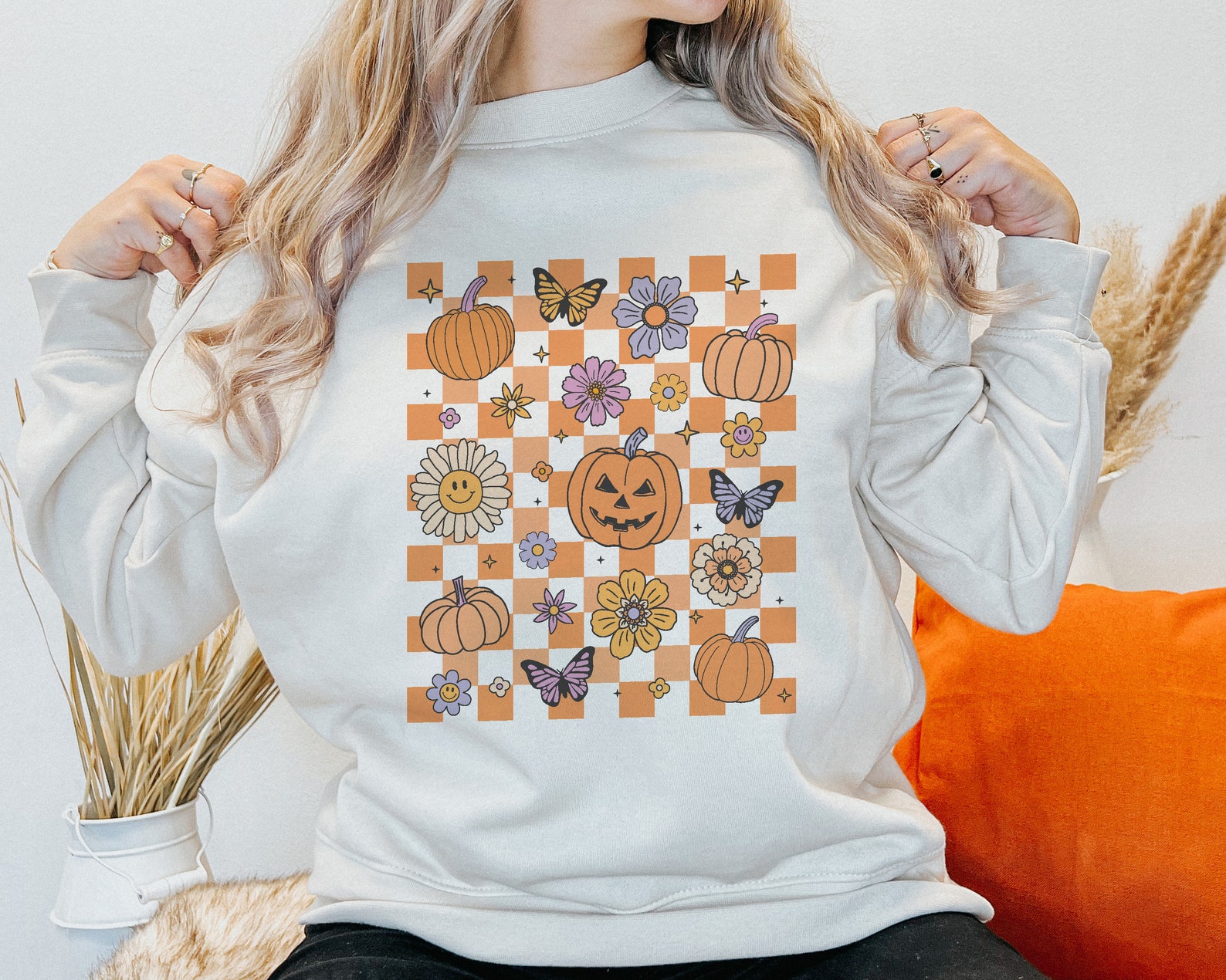 Retro Halloween Checkers Png Retro Checkers Png Halloween - Etsy