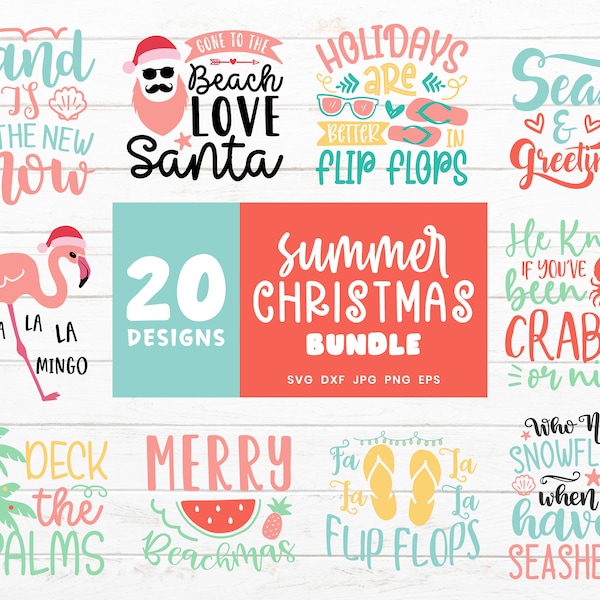 Beach Christmas Svg - Etsy