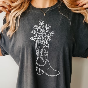 Floral Cowboy Svg Cut File for T-shirt, Vintage Trendy Western Cowgirl ...