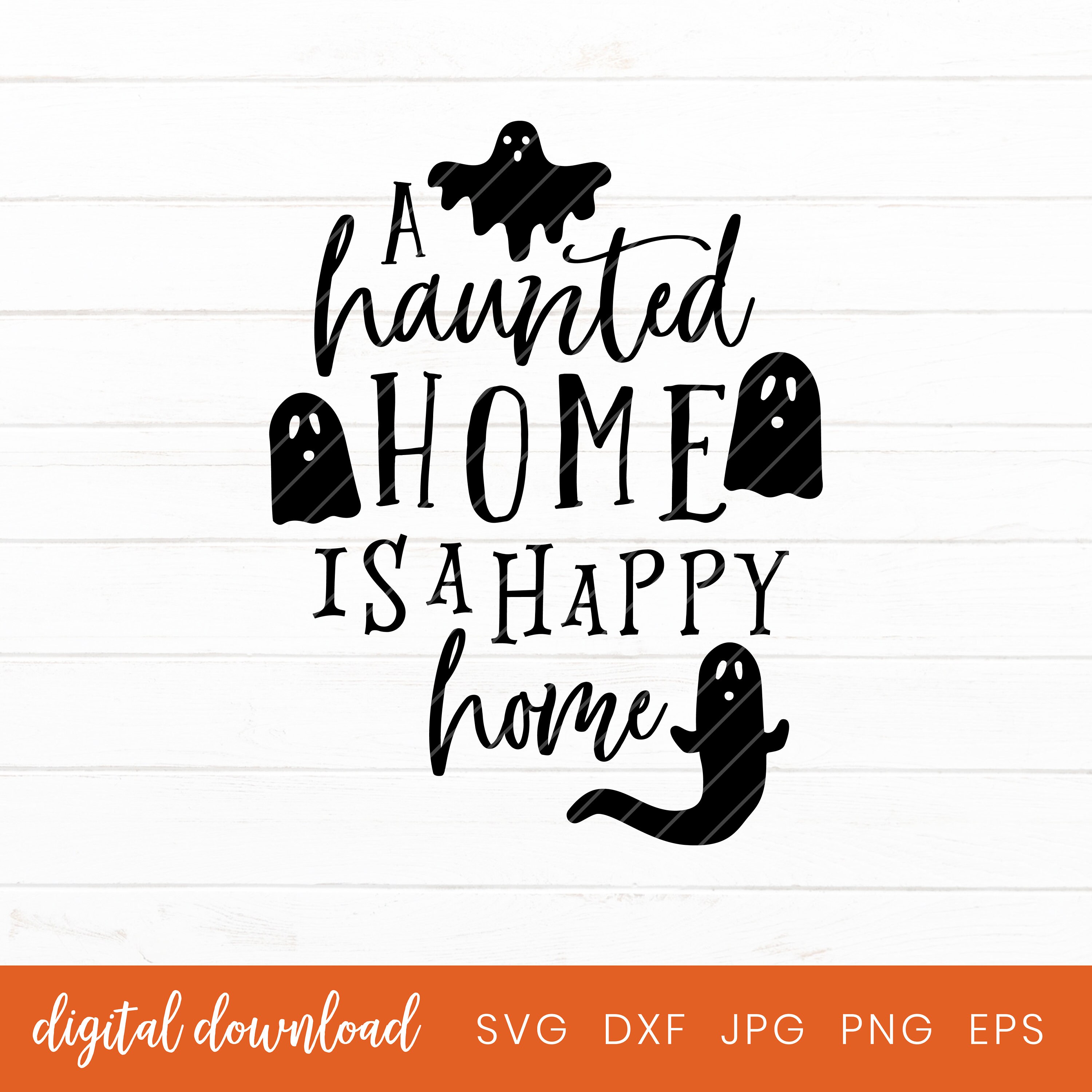 Haunted Home Svg Halloween Signs Clipart A Haunted Home is a | Etsy