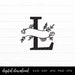 L Monogram Split Alphabet Letter, Split Monogram Cut File, Split ...