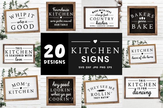 Farmhouse Kitchen Sign Bundle Farmhouse Sign Svg Bundle | Etsy