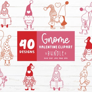 Gnome Valentine's Svg Bundle, Valentines Day Svg Files for Cricut ...