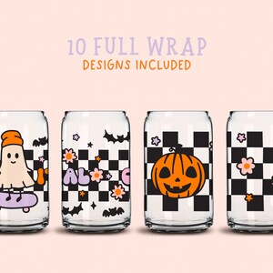 Retro Halloween Svg Bundle, Pastel Pumpkins Svg for Libbey 16oz Can ...