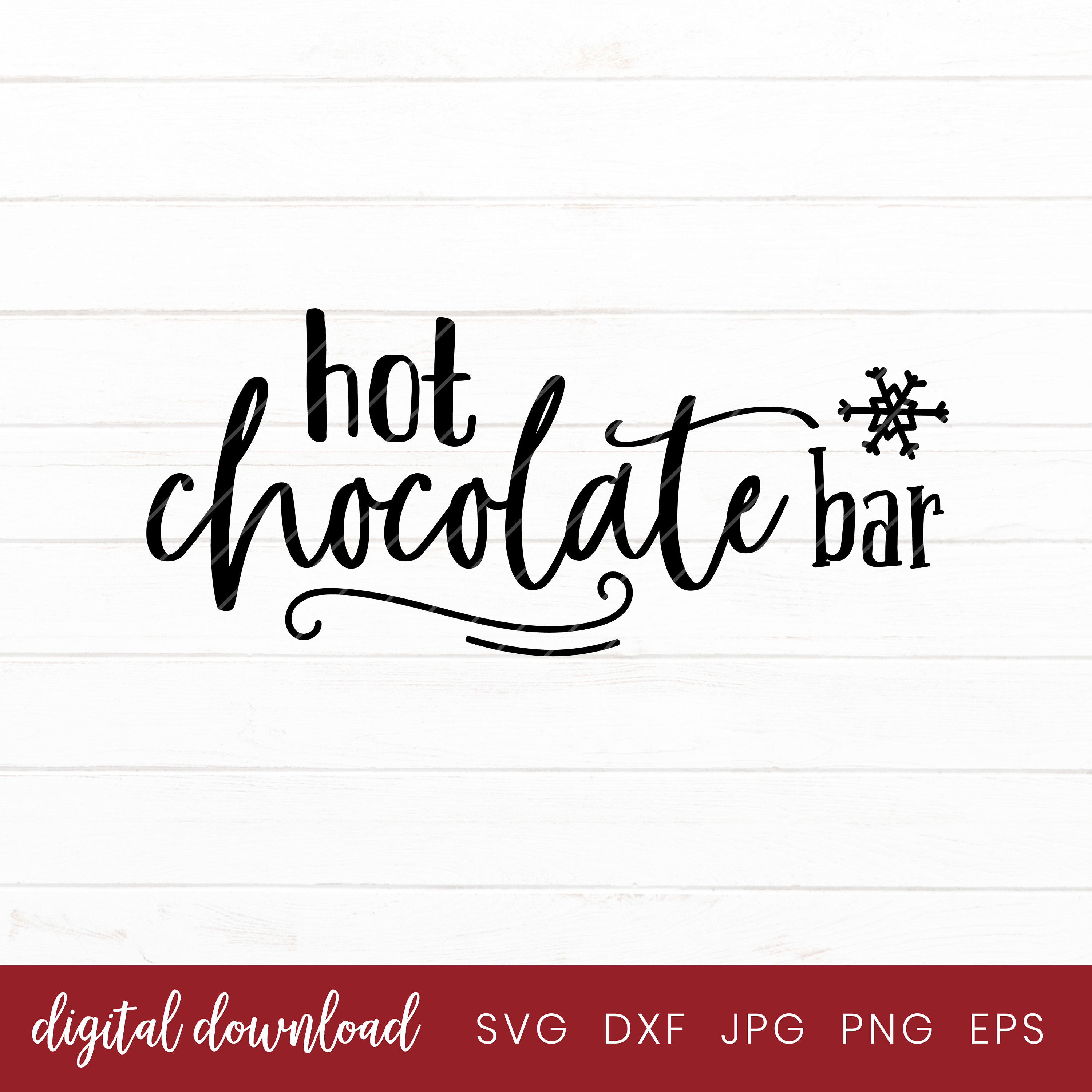 Hot Chocolate Bar SVG Christmas Svg Christmas Holiday Sign | Etsy