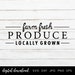 Farm Sign, Farm Fresh Produce Locally Grown Sign Svg, Farmers's Market ...