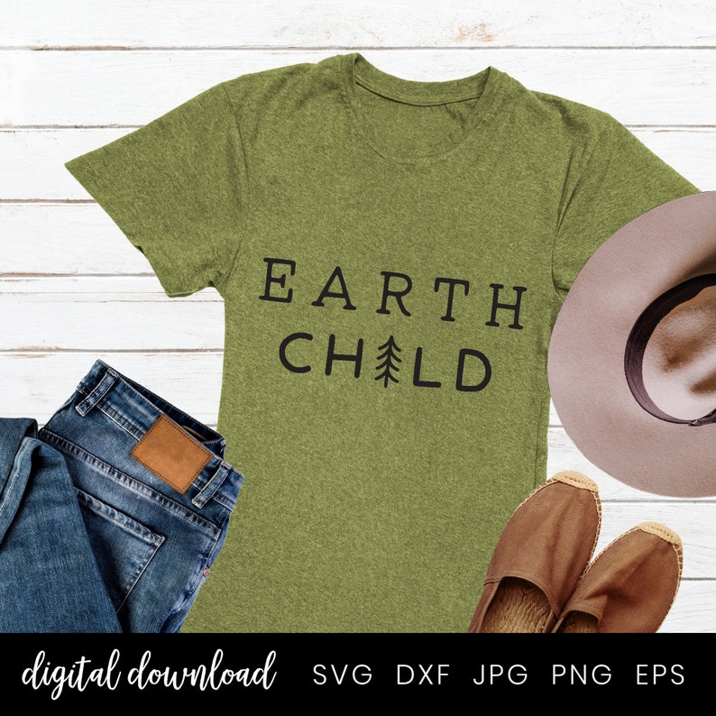 Earth Child Svg, Earth Forest Clipart, Nature Quote Shirt, Tree Svg ...