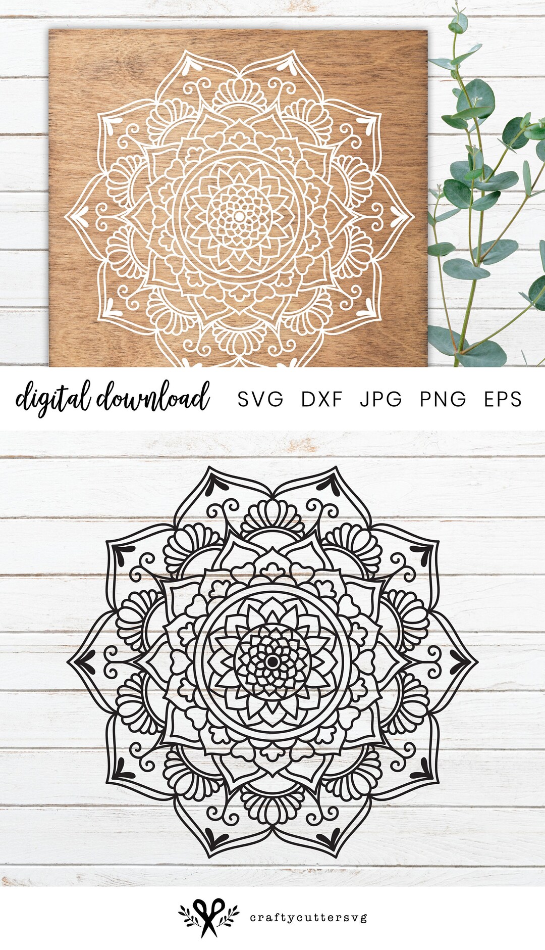 Mandala Art Svg, Mandala Svg Cut File, Mandala Vector, Mandala ...