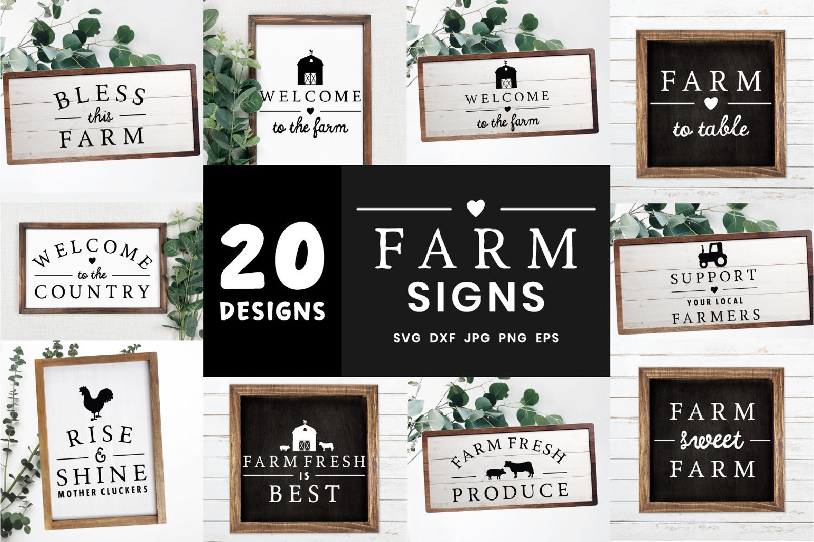 Farmhouse Sign Svg Bundle 120 Farmhouse Mega SVG Bundle Cut | Etsy