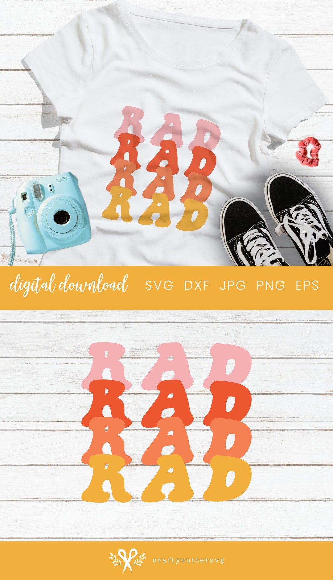 RAD Svg Cut File, Vsco Girl Shirt, Teen Graphic Tee, Trendy Shirt Svg ...