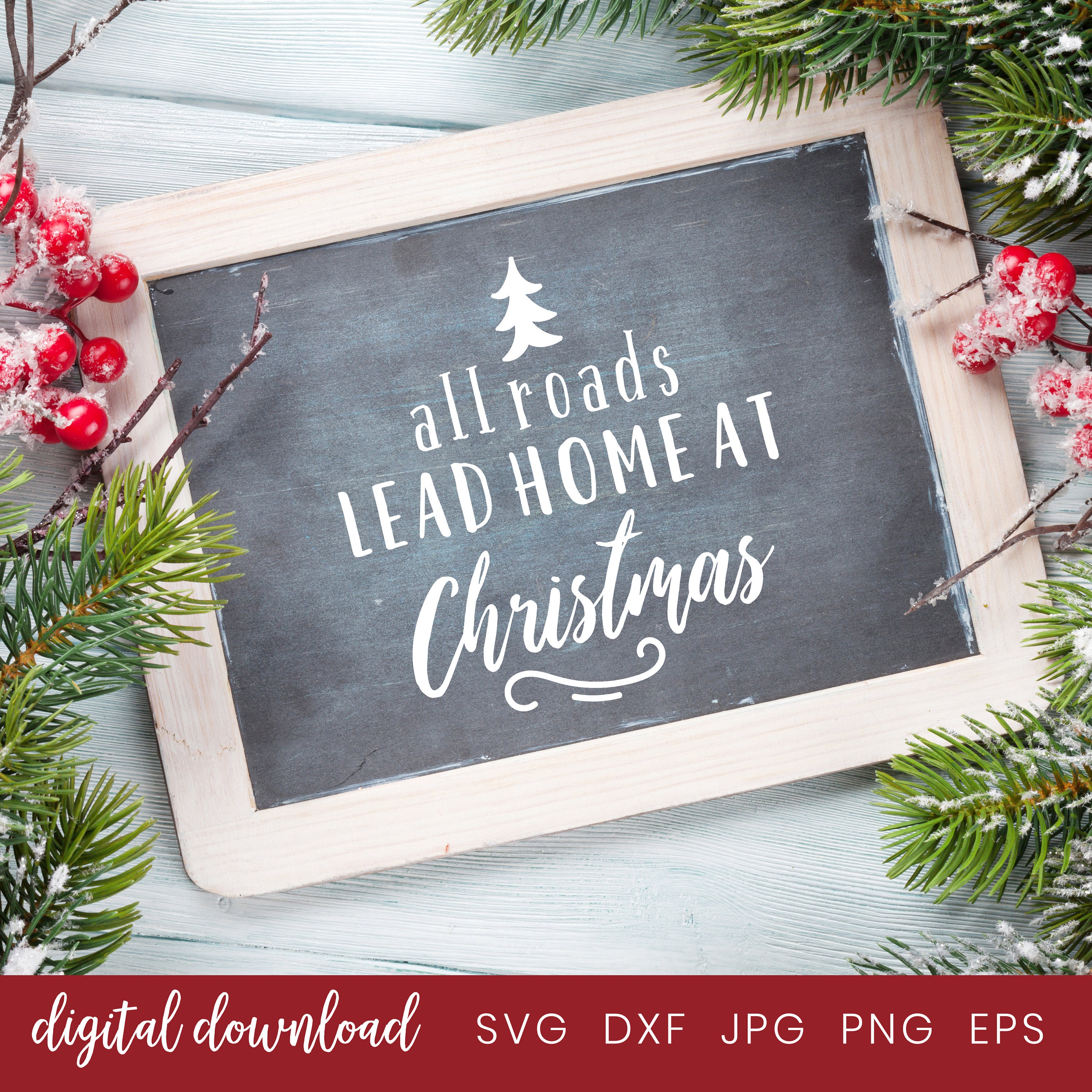 Christmas Svg Files for Cricut Christmas Shirt Svg All Roads - Etsy