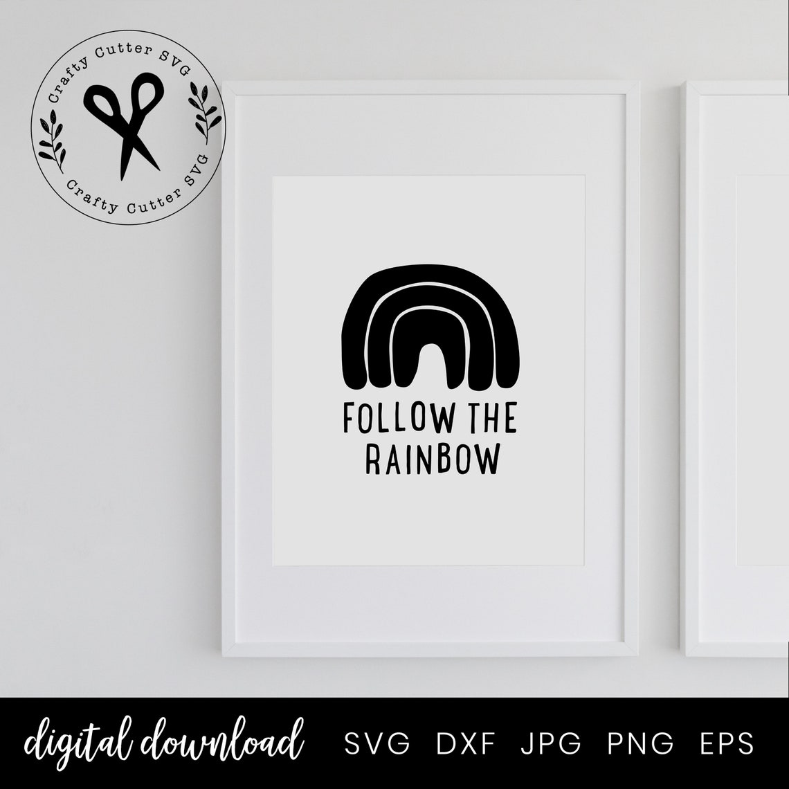 Rainbow Cut File SVG, Rainbow Cut File, Follow the Rainbow SVG File ...