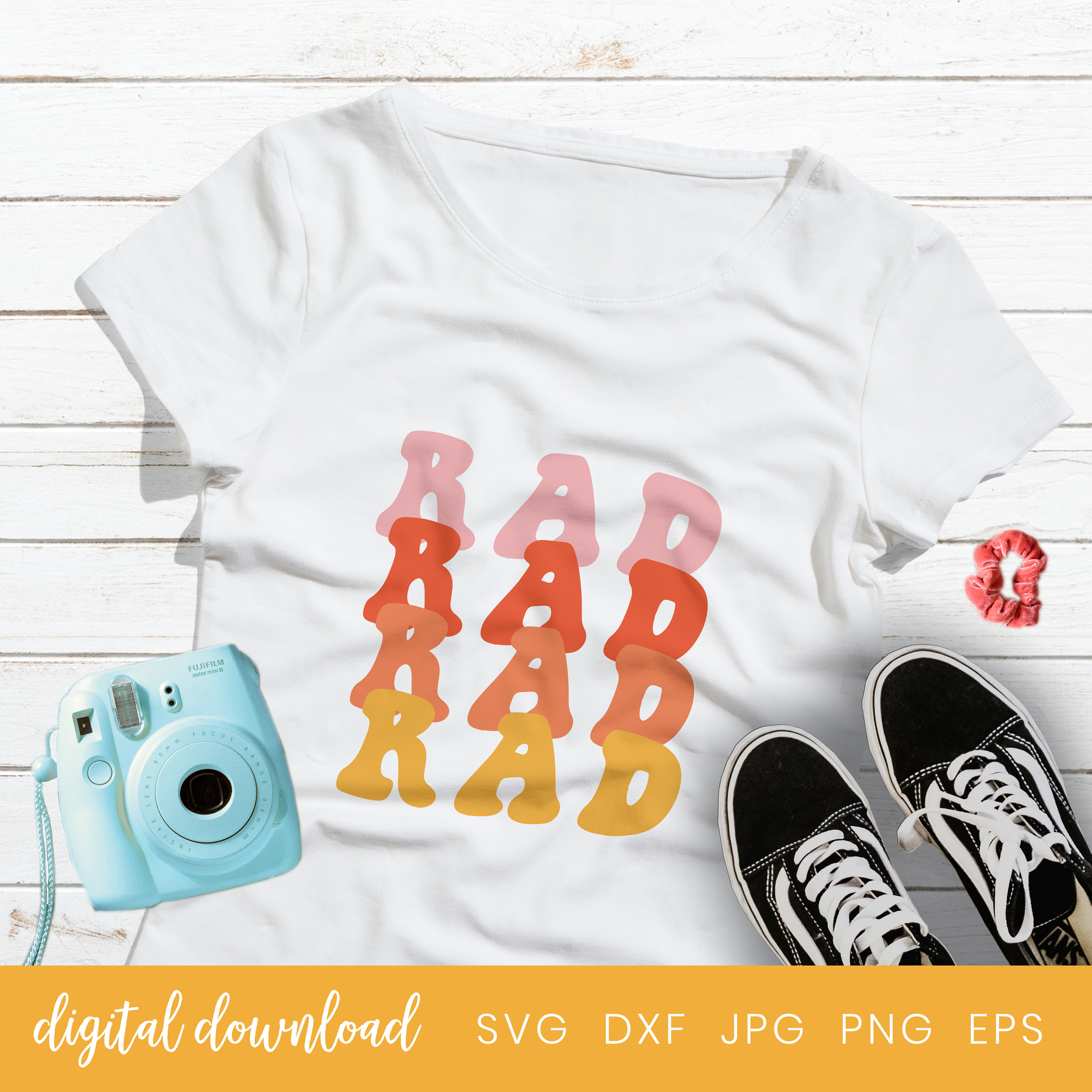 RAD Svg Cut File, Vsco Girl Shirt, Teen Graphic Tee, Trendy Shirt Svg ...
