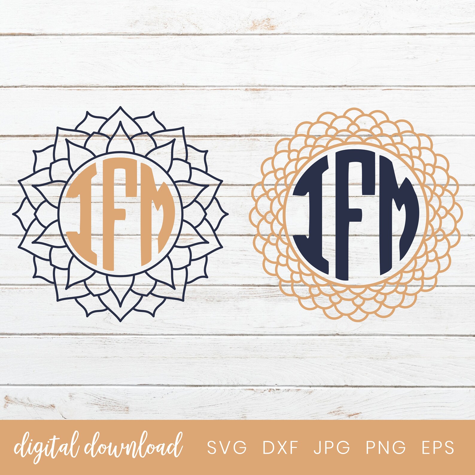 10 Mandala Circle Monogram Svg, Mandala Monogram Frame in Svg, Mandala ...
